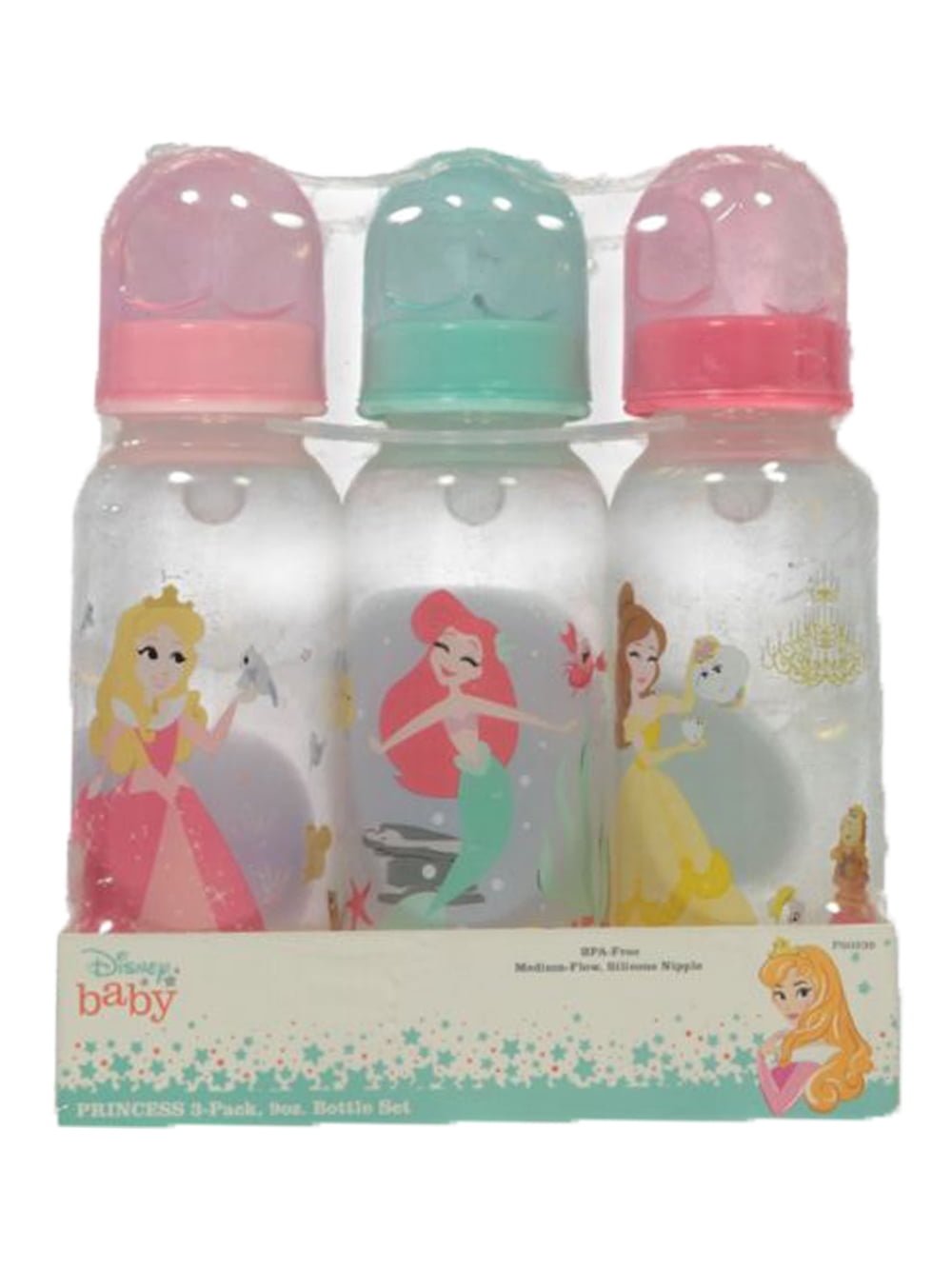 Disney Princess 3-Pack 9 Oz. Baby Bottles - fuchsia/pink, one size ...