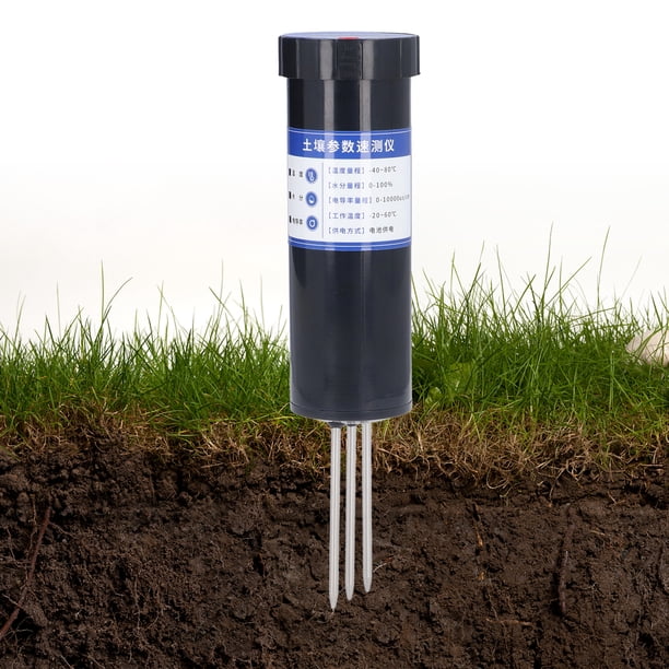 Soil Tester, Soil Temperature Humidity Conductivity Sensor With LCD ...