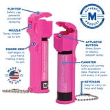 Mace Brand Strong Small PepperGuard Pepper Spray - Pink - Police ...
