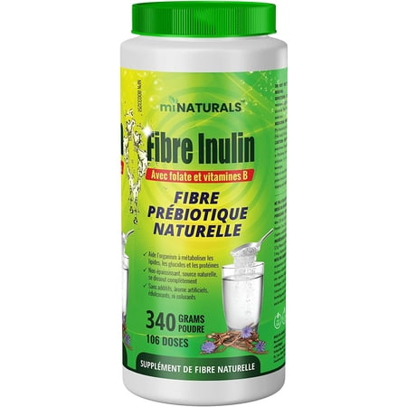 Pure Inulin Fiber Powder with Folate and B Vitamins (340g - 106 Doses ...