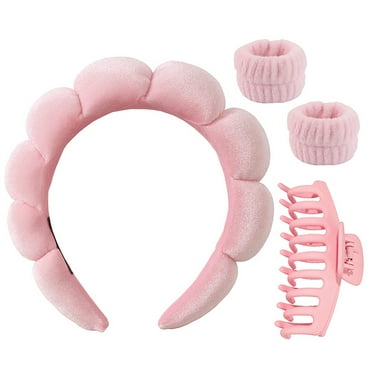 6 Pcs Spa Headband Face Wash Headband and Wristband Set, Microfiber ...