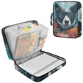 ALAZA Border Collie Dog Swim Pattern Expanding Accordion File Folder 3 ...