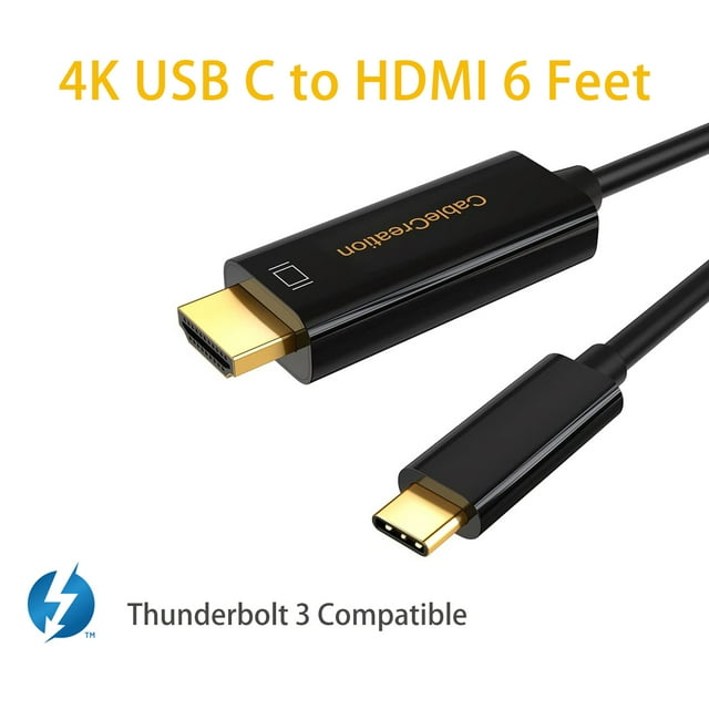 USB C to HDMI 2.0 Cable 6FT 4K@60Hz, CableCreation USB Type C to HDMI ...