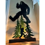Zeckos Metal Naughty Bigfoot in Forest Accent Lamp Home Decor - Walmart.com