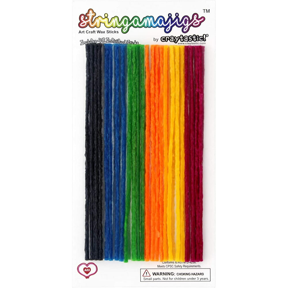 Craytastic! Stringamajigs Art Wax Craft Yarn Sticks for Kids - Retail ...