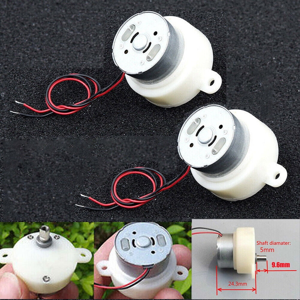 2PCS 3-9V Small DC Gearmotor Micro Low Slow Speed Gear Motor Metal ...