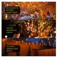 120FT Outdoor String Lights, 62 LED Edison Bulbs, Warm White ...