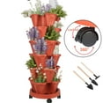 Stackable Planters - Space Saving 6-Tier Indoor Outdoor Vertical ...