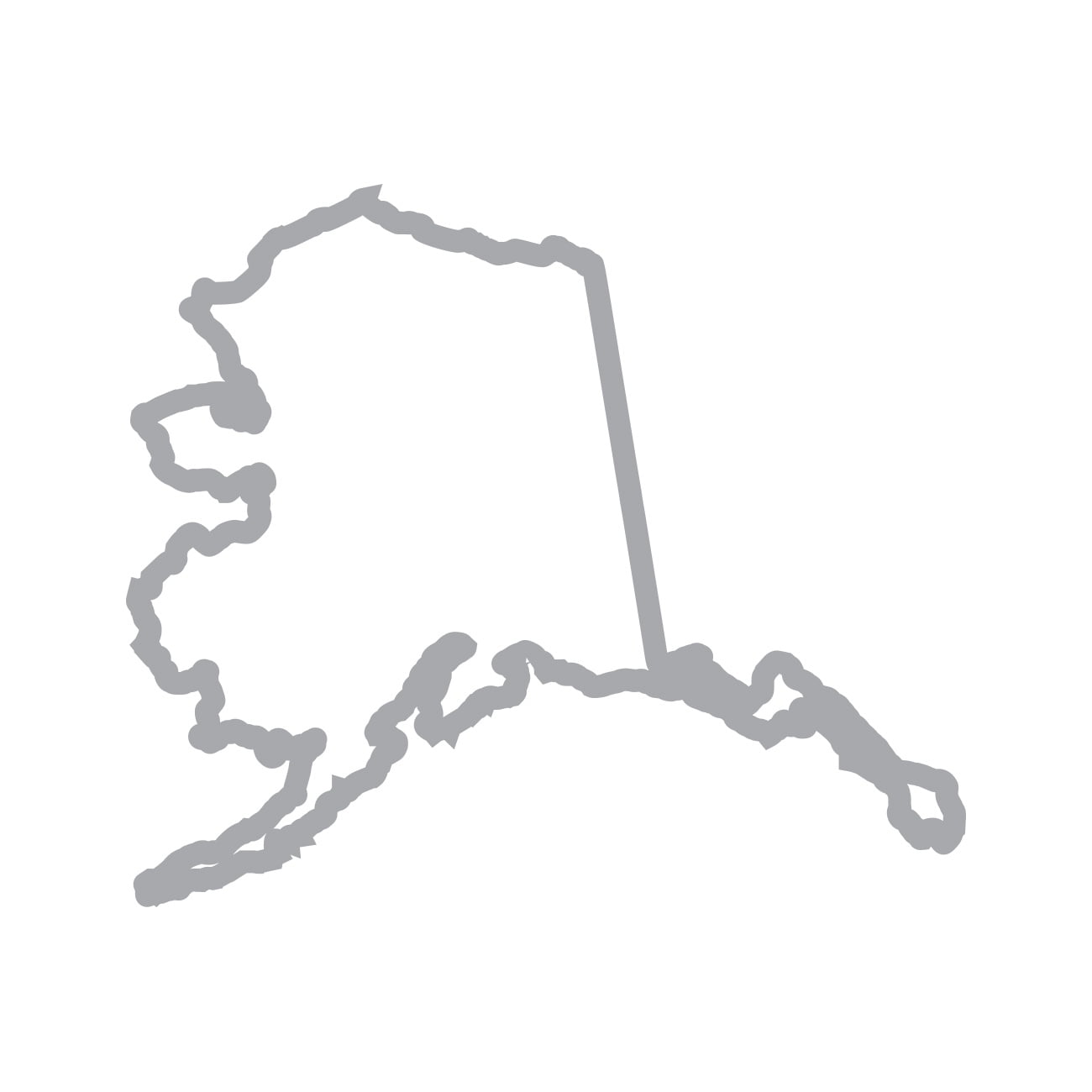 Alaska Outline Sticker Decal Die Cut - Self Adhesive Vinyl ...