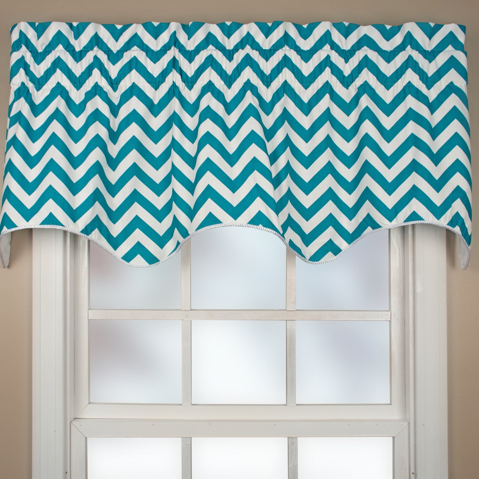 Ellis Curtain Reston Lined Scallop Valance - Walmart.com
