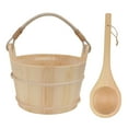 Raindrops 3pcs Wooden Sauna Bucket with Ladle Sauna Accessories Japan ...