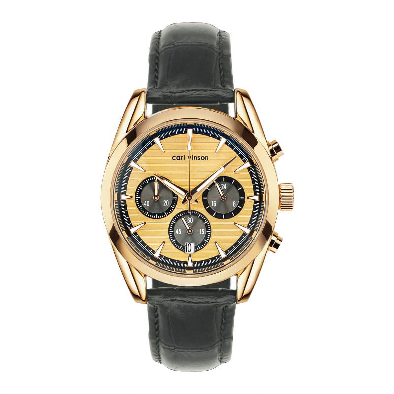 Reloj cronógrafo de seis manecillas para hombre - Dorado JM mirar ...