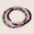 3 PCS Healing Crystal Bracelets for Women Natural Stone Beaded Stretch ...