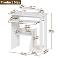 YQ JENMW Modern Minimalist Computer Desk with Multi - layer Storage for ...