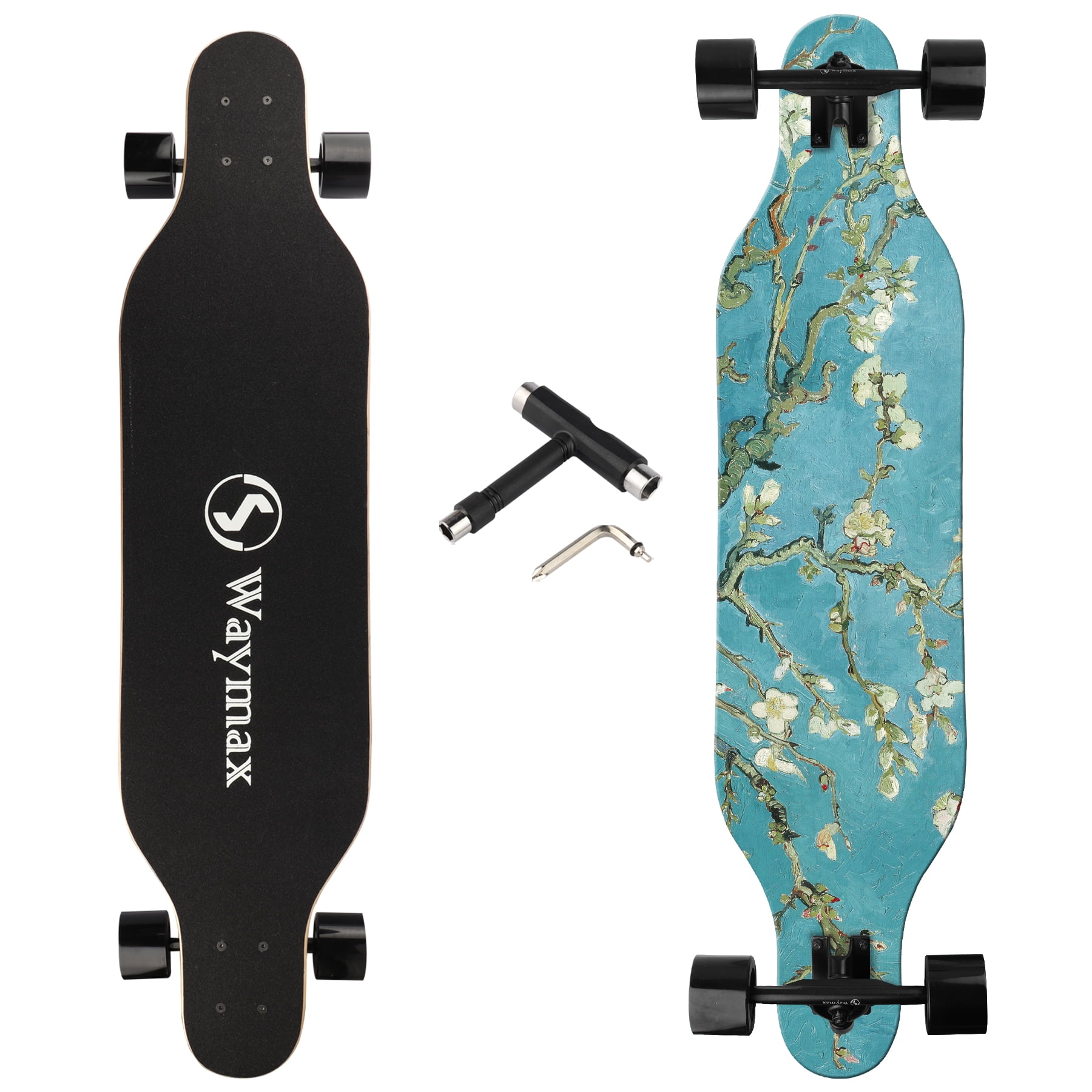 41 Inch Longboard Skateboard Complete for Beginner and Adults for ...