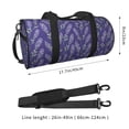 Fotbe Lavender Flowers Pattern Foldable Sports Gym Bag with Wet Dry ...