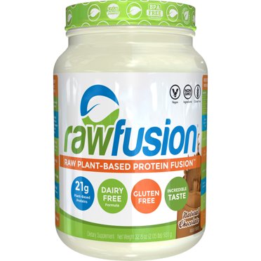 RawFusion Plant-Based Protein Powder, Peanut Chocolate Fudge, 2 Lb, 30 ...