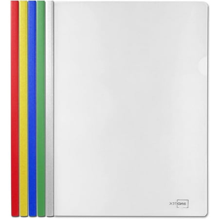 40 Pack Clear Report Covers with Sliding Bars, 5mm Sliding Bar File ...