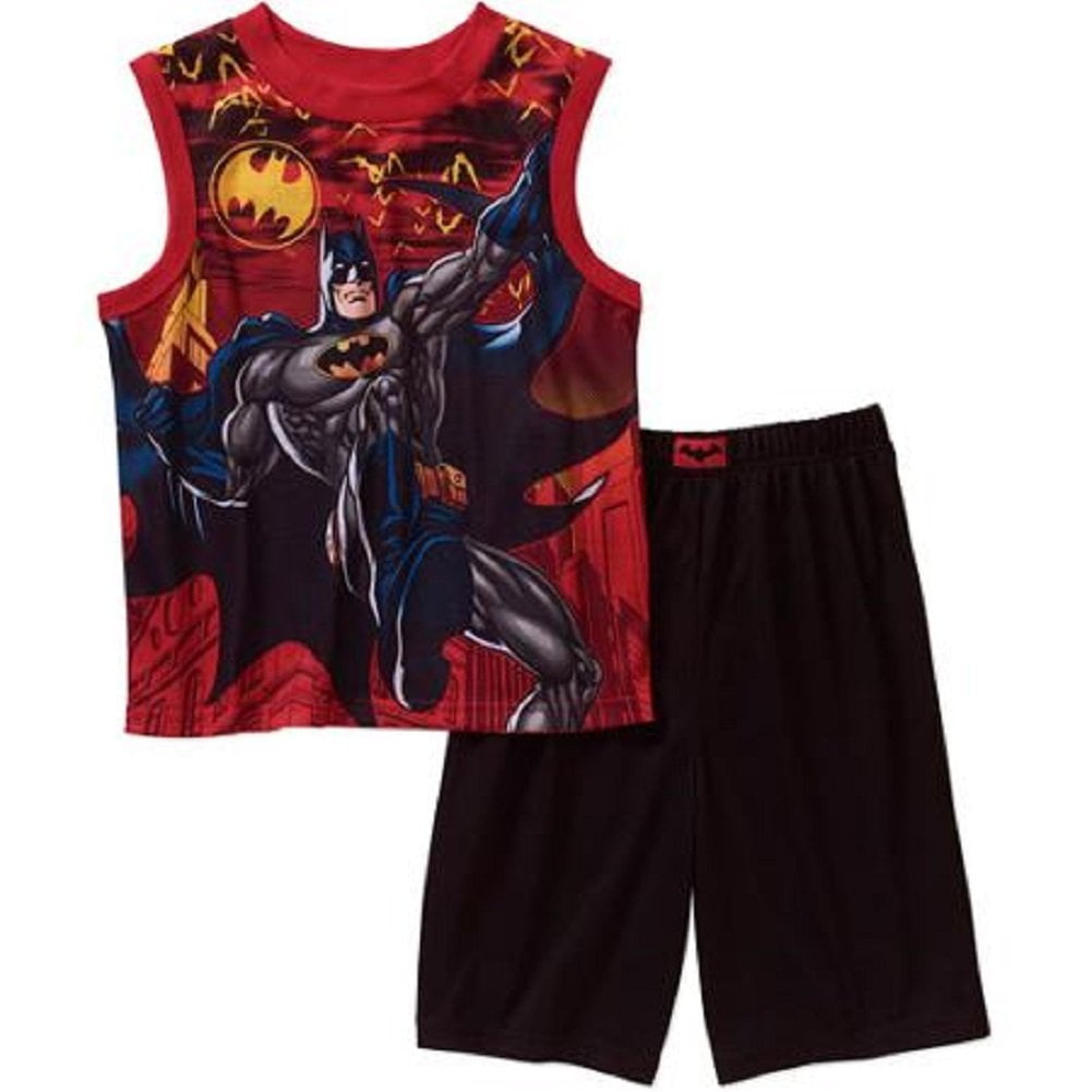 Batman Big Boys' Shorts Pajamas Set (8) - Walmart.com