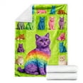 Cute Cat Blanket Pet Funny Cats Fleece Throw Blanket for Kids Boys ...