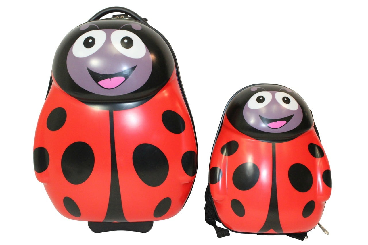 HAPPY TRAVEL PALS KIDS ANIMAL LUGGAGE AND BACKPACK LADY BUG - Walmart.com