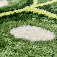 3.3x2.2ft Tufted Monstera Leaf Shaped Area Rug Machine Washable Bath ...