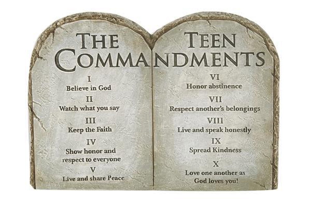 Teen Commandments Important Values For Teenagers Wall Hanger - By Ganz ...