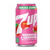 7UP Watermelon Strawberry Soda Cans 12 Pack 12 oz Refreshing Fruit ...