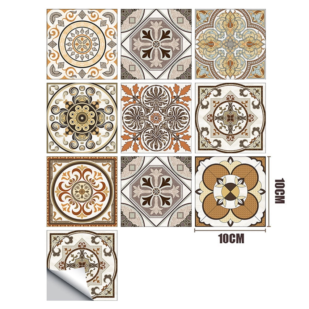 Tile Stickers Kitchen Adhesive Tile Transfers Sticker for Bathroom Peel ...