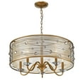 Joia 5-Light Chandelier in Peruvian Gold with a Sheer Filigree Shade ...