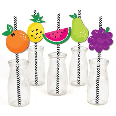 Big Dot of Happiness Fired Up Fire Truck - Paper Straw Decor ...
