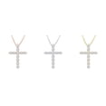 5 Carat Natural Platinum Round Shape Diamond Cross Pendant Necklace ...
