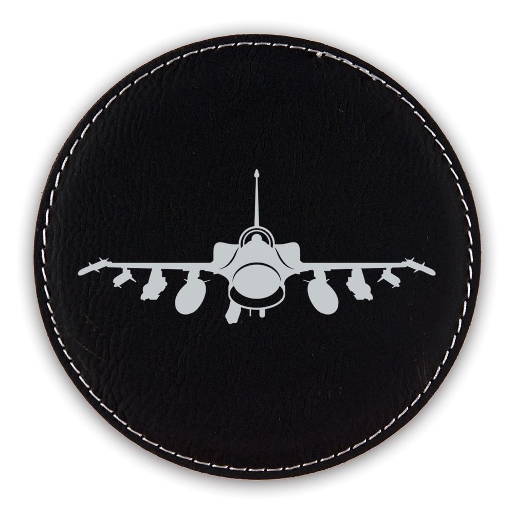 F-16 Block 70 Coaster Laser Engraved Leatherette - Round Coasters ...