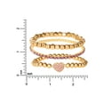 Jessica Simpson Fashion Pink Heart Stretch Bracelet Set, Set of 3 ...