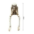 AQJW Halloween Skeleton Ornaments Sitting Skull Figurines Movable ...