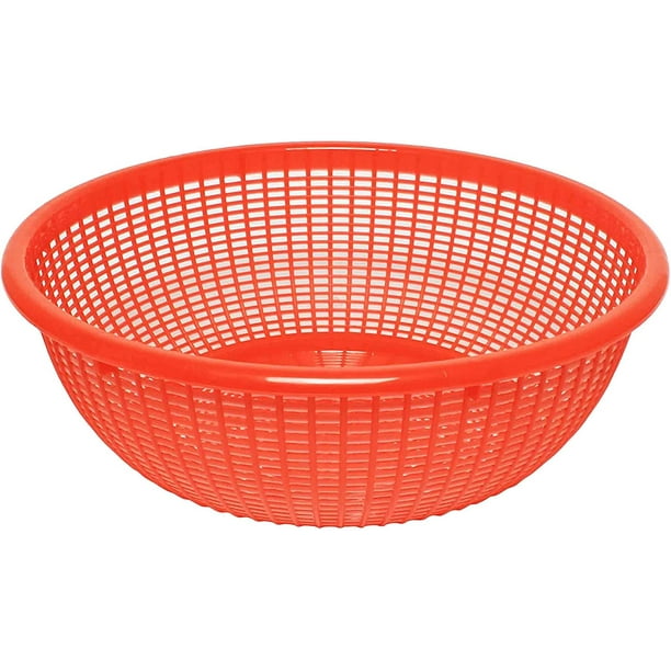 TrueCraftware - 9-Inch Round Perforated Wash Basket, Colander, Plastic ...