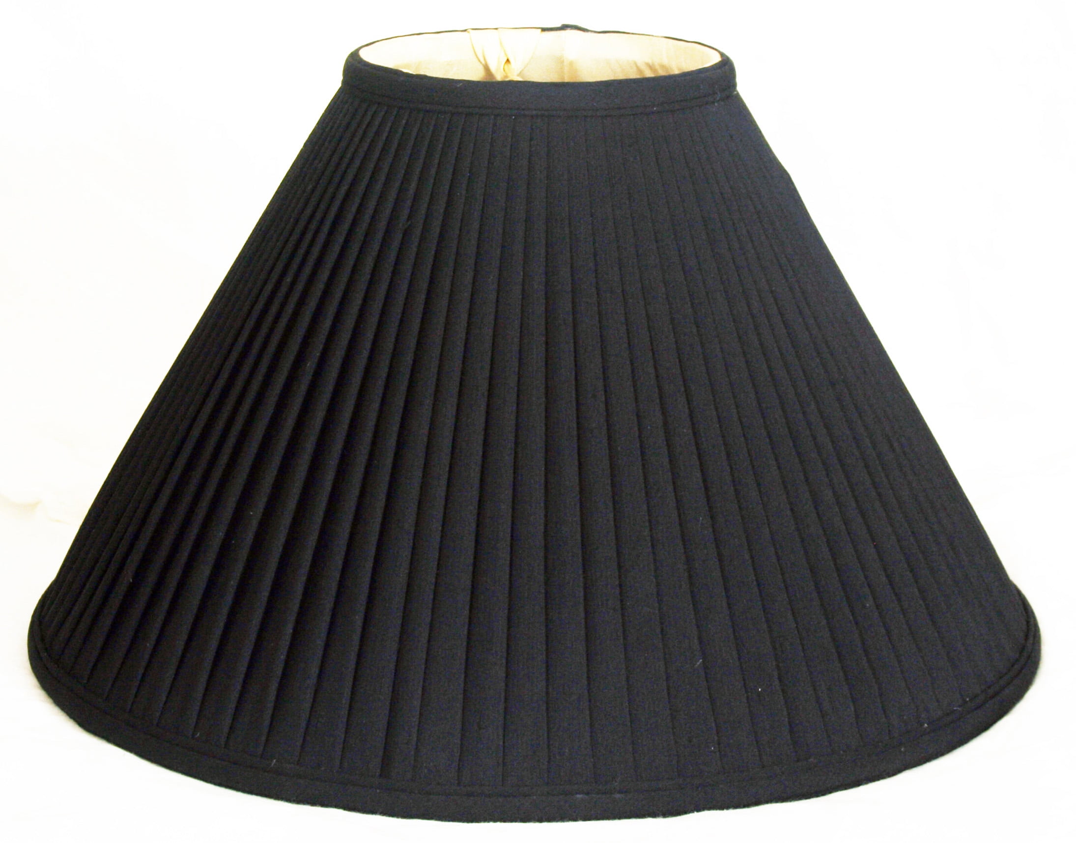 Royal Designs 18" Coolie Empire Side Pleat Lamp Shade Black with Gold ...