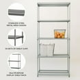 Design Ideas MeshWorks 5 Tier Steel Storage Shelving Unit Bookshelf ...