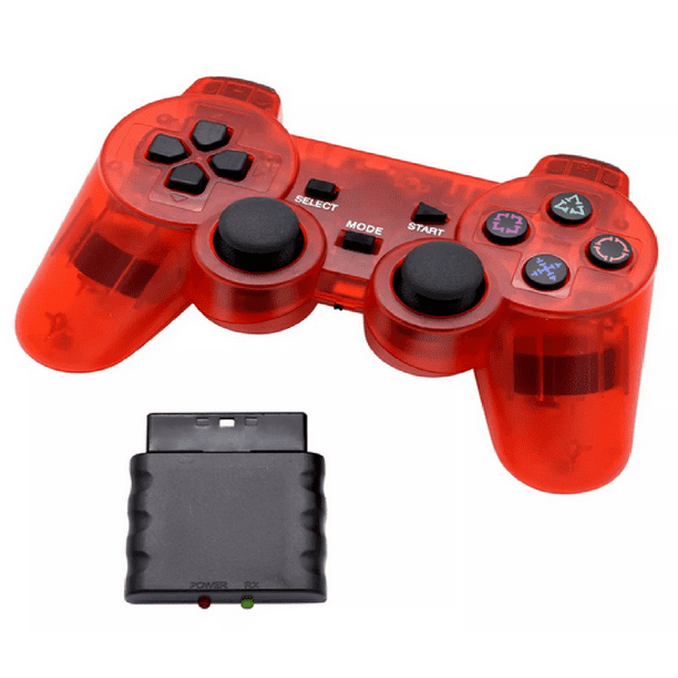 Control Mando Inalámbrico Virtual Zone Compatible con PS2 y PS1 Rojo ...