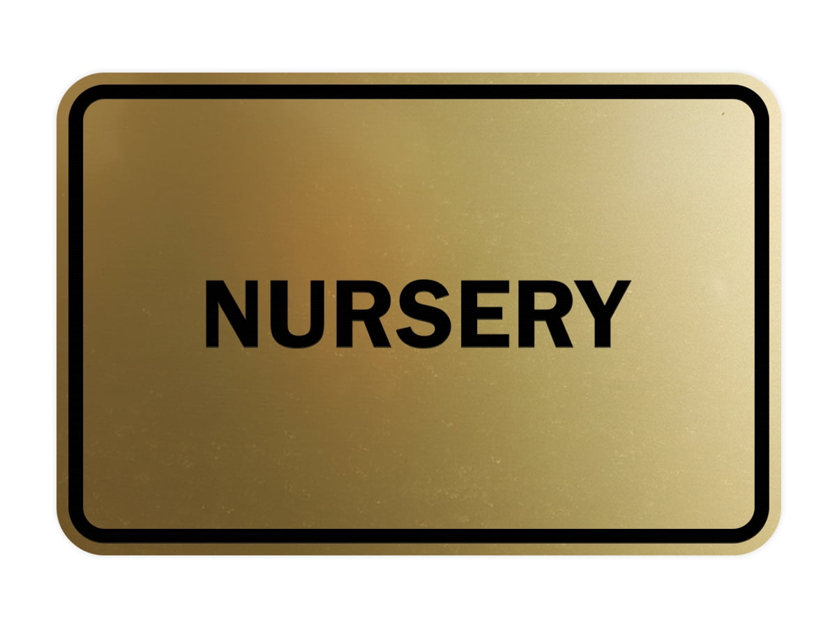 Classic Framed Nursery Sign (Brushed Gold) - Large - Walmart.com