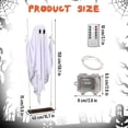 5ft Halloween Swinging Ghost Decoration with LED Lights Hanging Outdoor ...