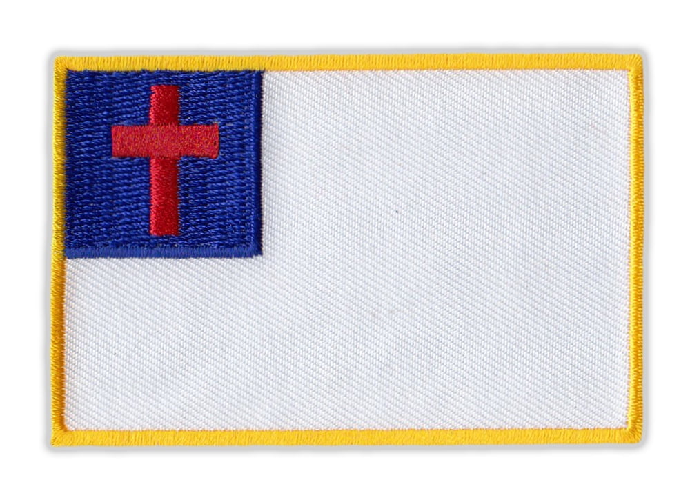 Motorcycle Jacket Embroidered Patch - Christian Flag - Vest, Cut ...