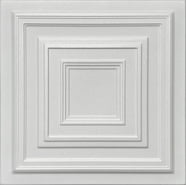 R24 Decorative Styrofoam Adhesive Ceiling Tile, Plain White, 8 Piece ...