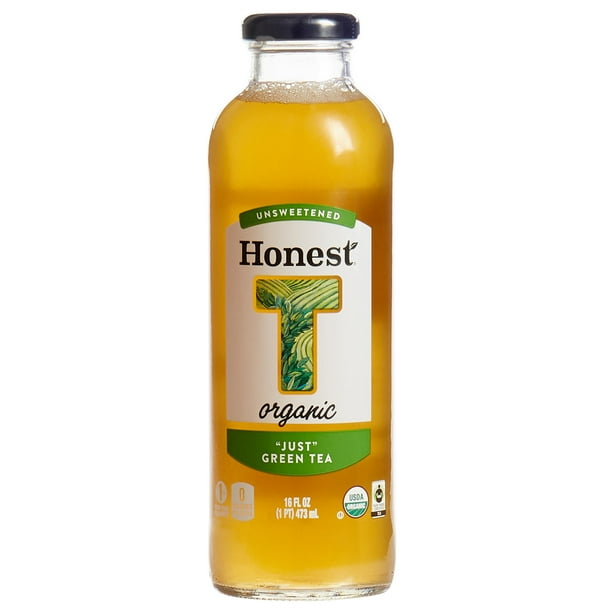 Honest Tea 16 fl. oz. Organic Unsweetened "Just" Green Iced Tea - 12 ...