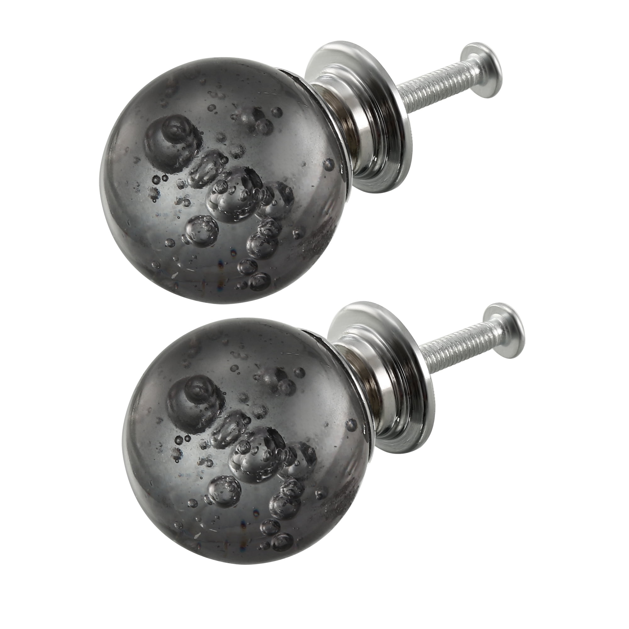 Pull Knob, 30mm Dia Aluminum Alloy Crystal Glass Cabinet Pulls Drawer ...