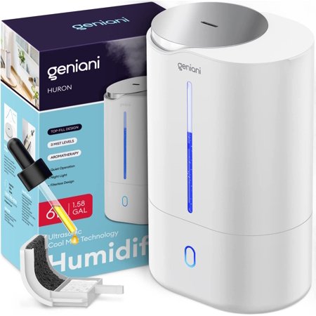 50 Hour Top Fill Cool Mist Humidifiers for Bedroom & Essential Oil ...