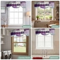 Abstract Color Block Tie Up Valances Curtain, Purple Block Oil Painting ...