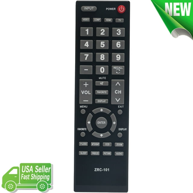 New ZRC-101 Replacement Remote Control for Insignia TV NS-LCD32-09 NS ...