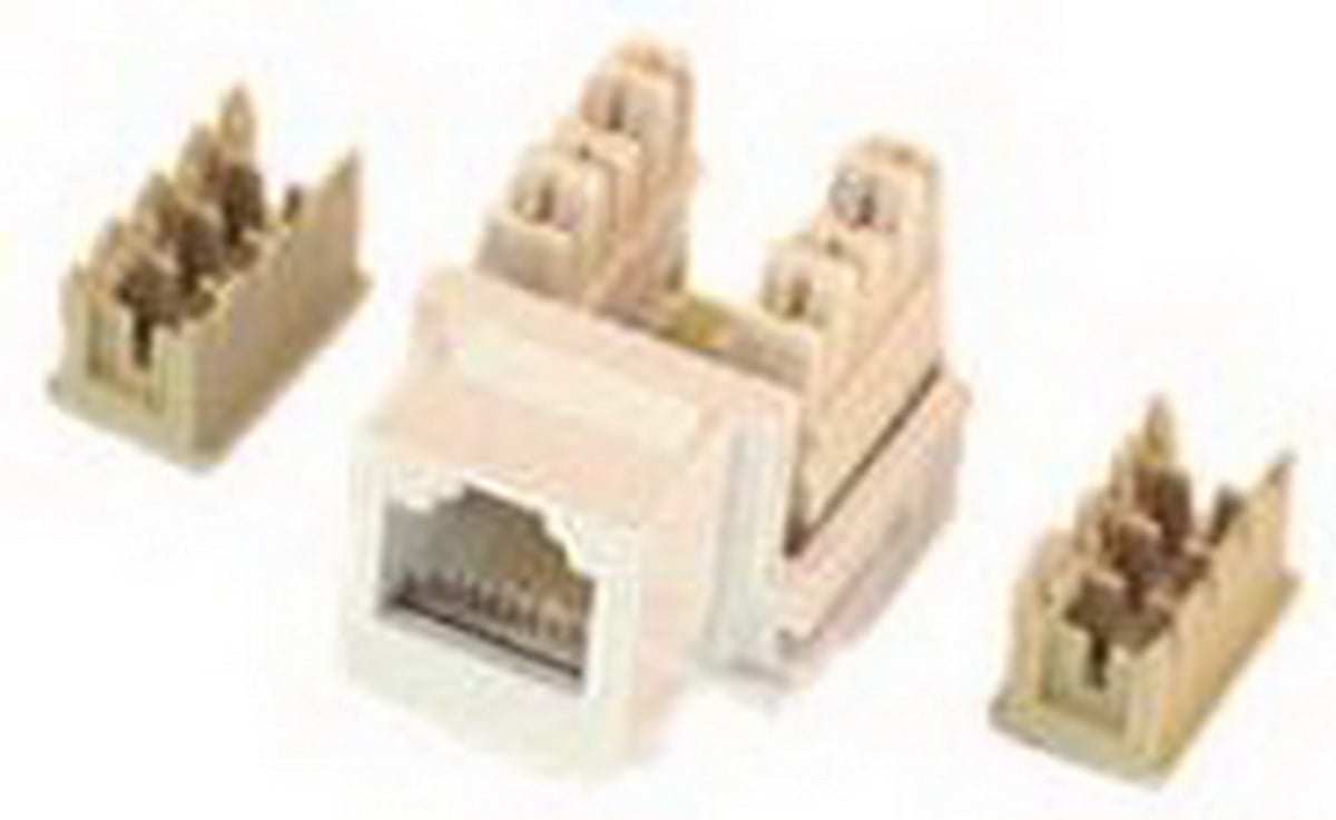 IEC RJ1106F-MTWH110 RJ11 6 Position Keystone Connector Female White ...