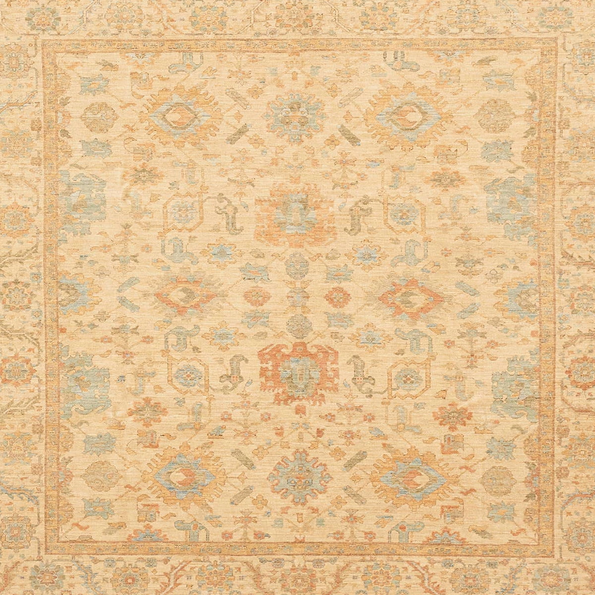 Ahgly Company Machine Washable Indoor Square Abstract Orange Area Rugs ...